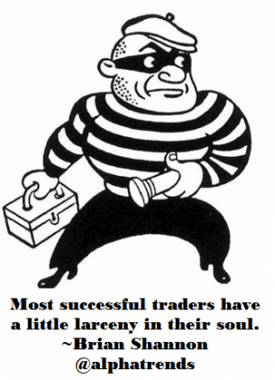 Successful Traders Have a Little Larceny ~Brian Shannon - Alphatrends